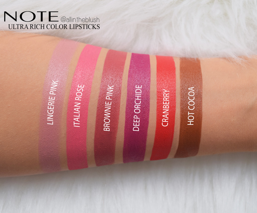 Review: Note Cosmetics Ultra Rich Color Lipstick » All In The Blush