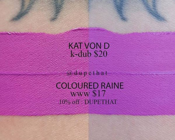Kat Von D K-Dub Everlasting Liquid Lipstick Dupes » All In The Blush