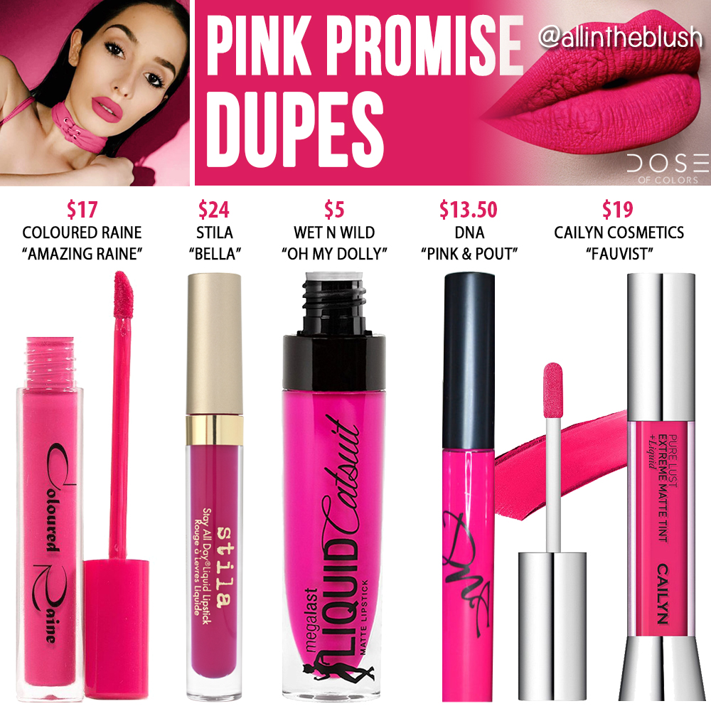 Dose of Colors Pinky Promise Liquid Lipstick Dupes » All In The Blush