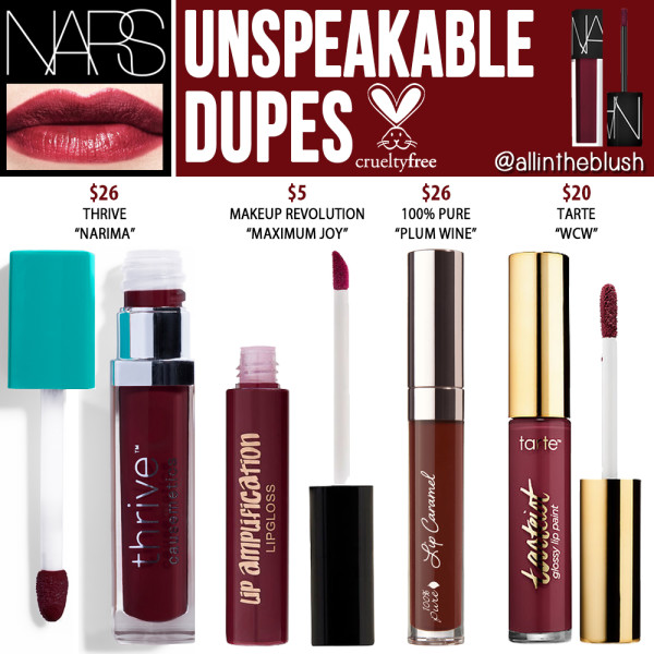 NARS Unspeakable Velvet Lip Glide Dupes » All In The Blush