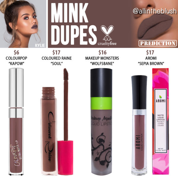 Kylie Cosmetics Mink Liquid Lipstick Prediction Dupes » All In The Blush