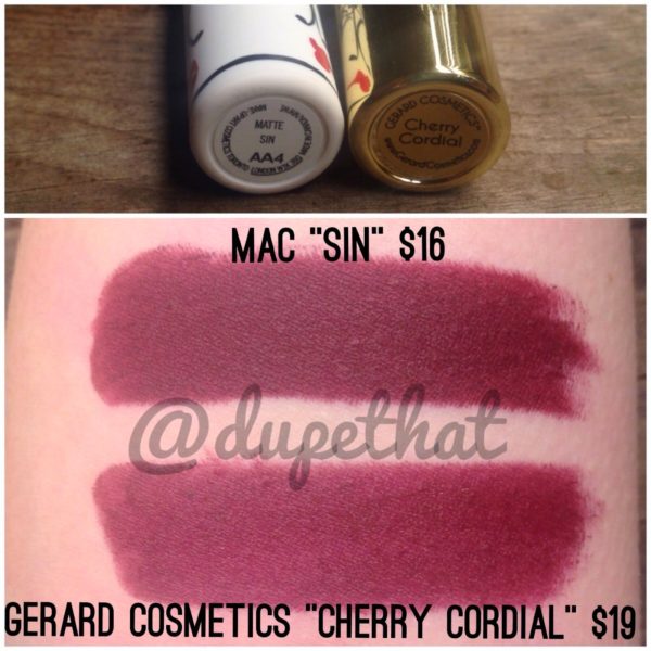 MAC Sin Lipstick Dupes » All In The Blush