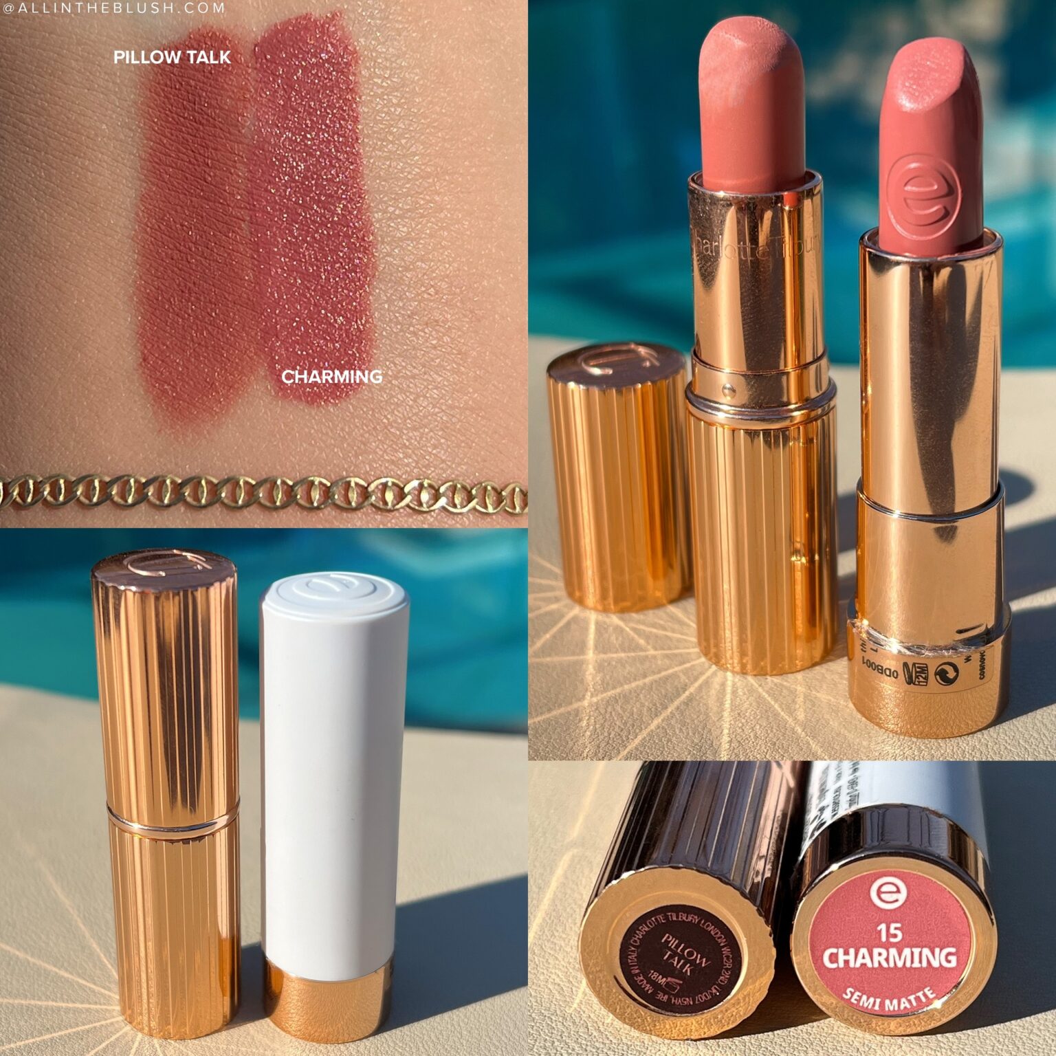 pillow talk & essence charming lipstick dupes » All In The Blush
