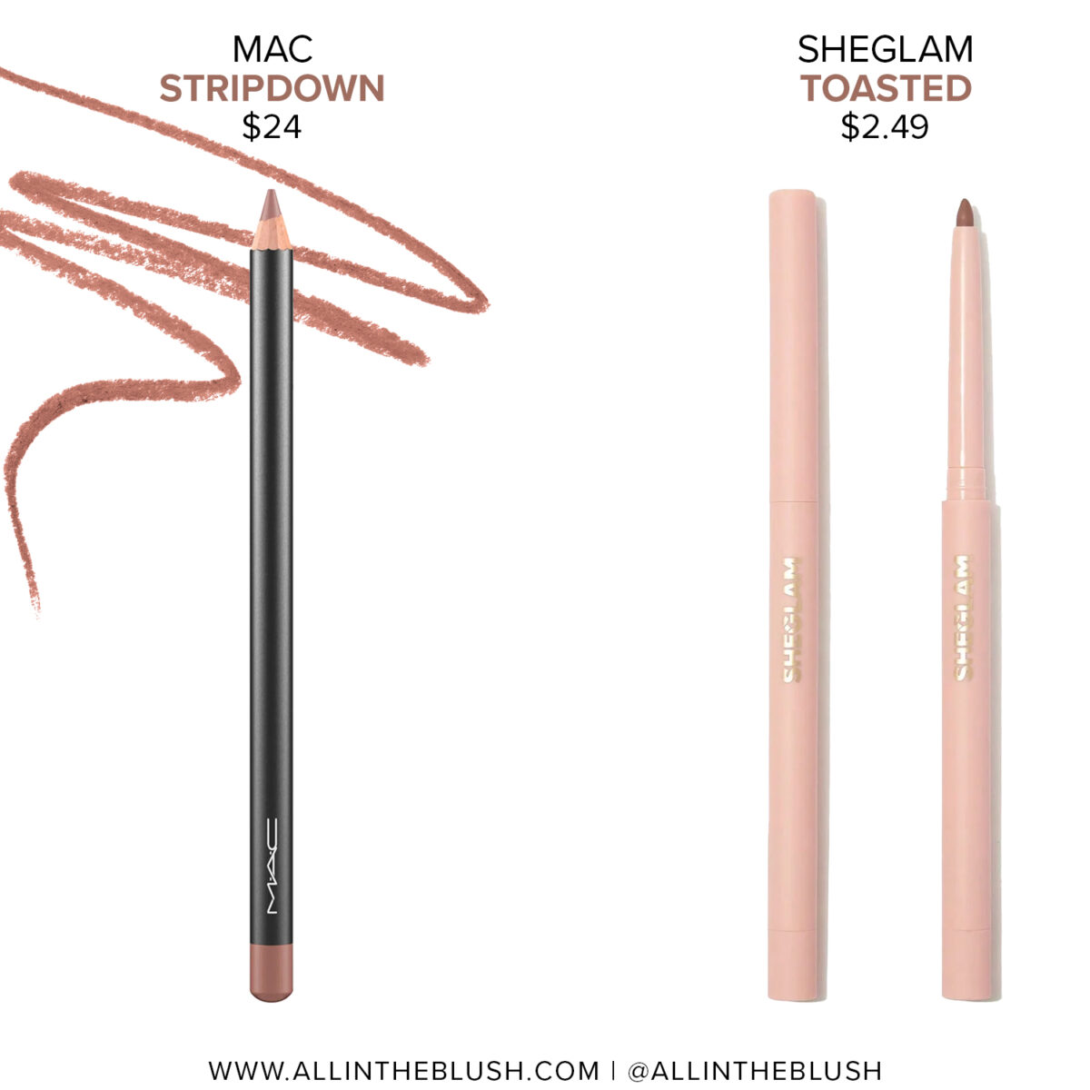 MAC Stripdown Lip Pencil Dupes » All In The Blush