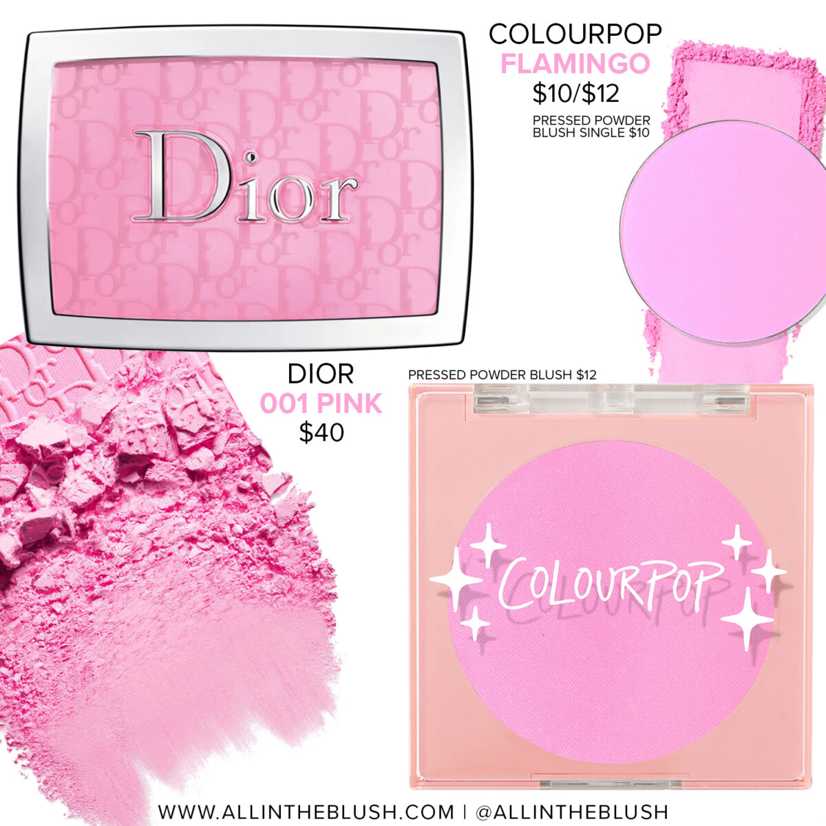 ColourPop Dupes for Dior 001 Pink Rosy Glow Blush » All In The Blush