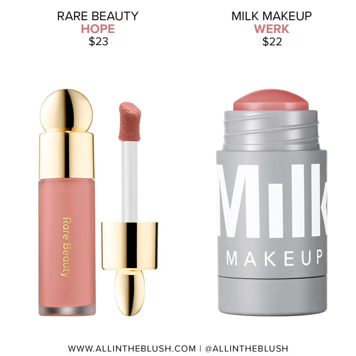 Rare Beauty Hope & Milk Makeup Werk Lip & Cheek Blush Color Match » All ...