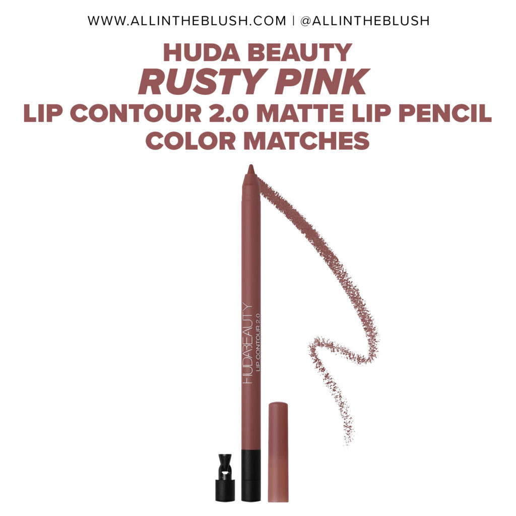 Huda Beauty Rusty Pink Lip Contour 2.0 Automatic Matte Lip Pencil Color ...