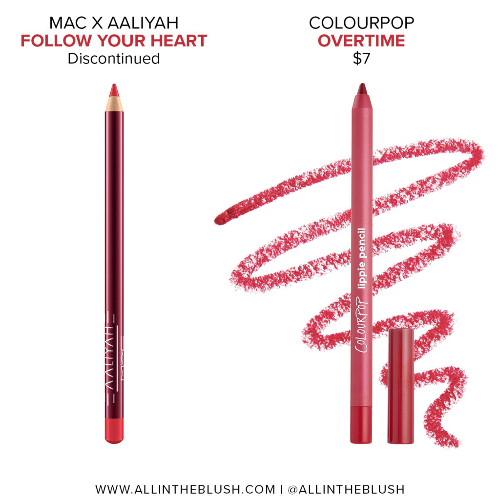 MAC x Aaliyah Follow Your Heart Lip Pencil Color Matches » All In The Blush