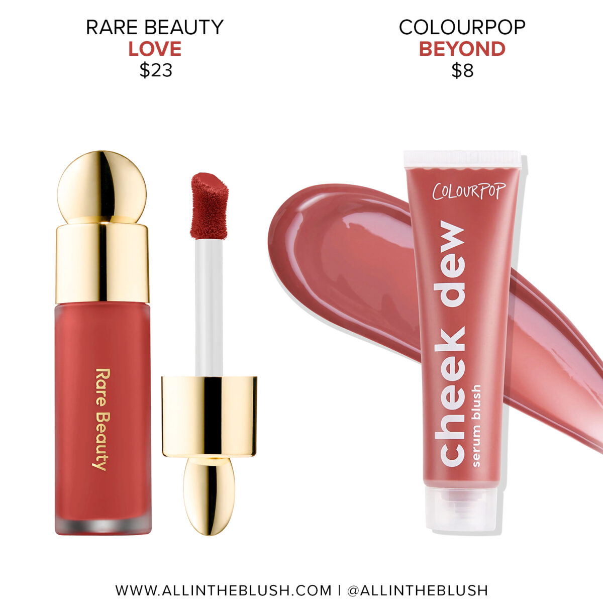 Rare Beauty Love Blush Color Match ColourPop Beyond » All In The Blush