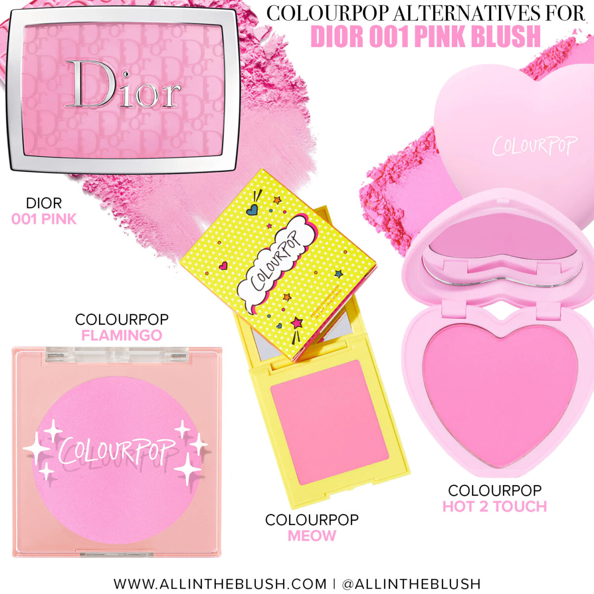 ColourPop Dupes for Dior 001 Pink Blush » All In The Blush
