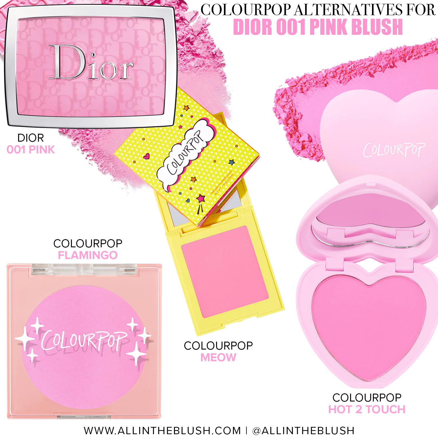ColourPop Dupes for Dior 001 Pink Blush copy » All In The Blush