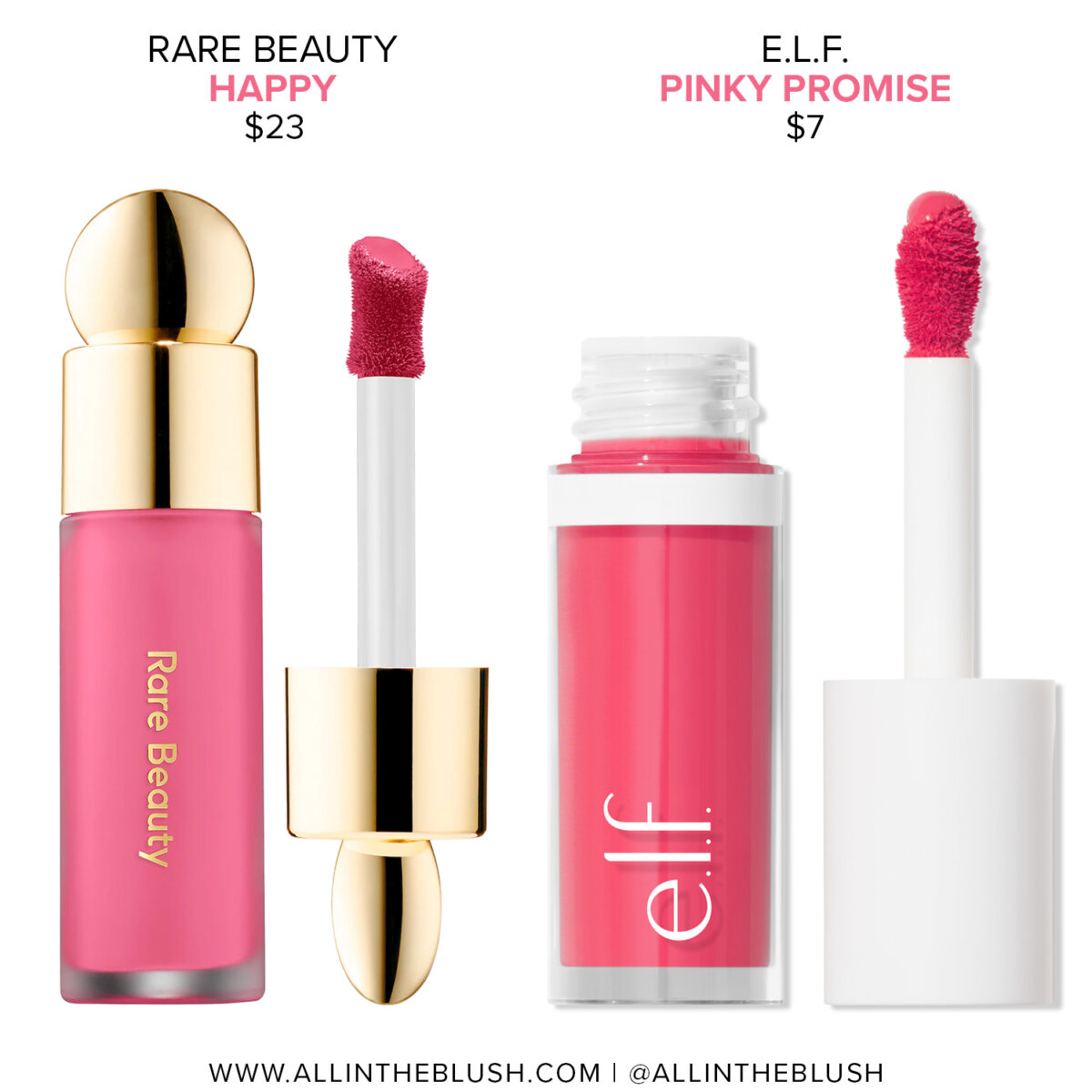 Rare Beauty Happy Soft Pinch Liquid Blush Dupes » All In The Blush