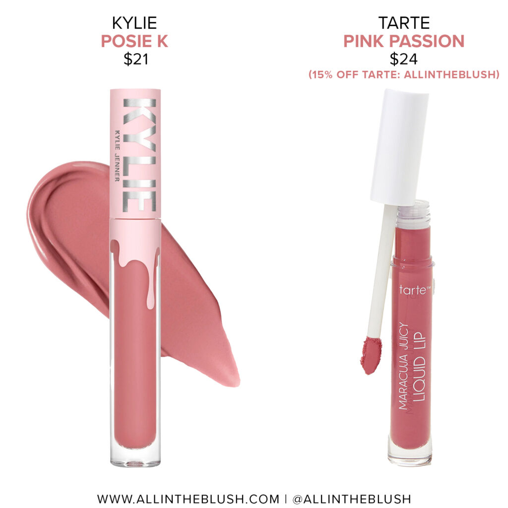 Kylie Cosmetics Posie K Reformulated Liquid Lipstick Color Matches ...