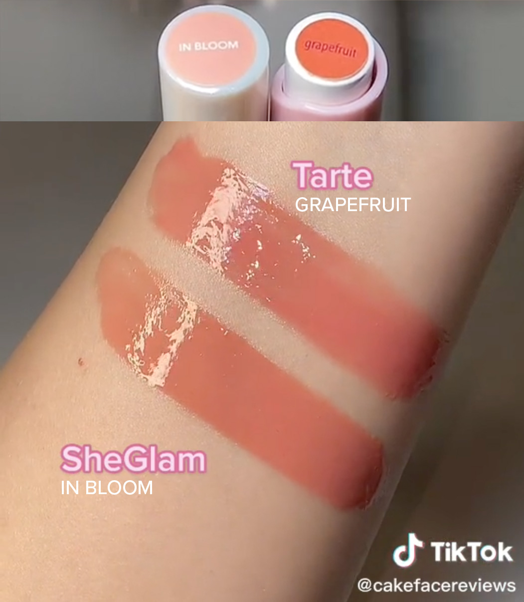 TARTE grapefruit & sheglam in bloom swatches » All In The Blush