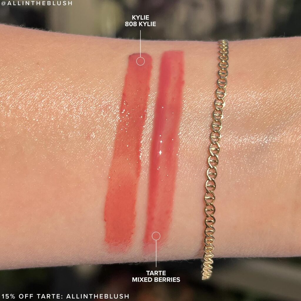 Kylie Cosmetics Kylie High Gloss Color Matches » All In The Blush