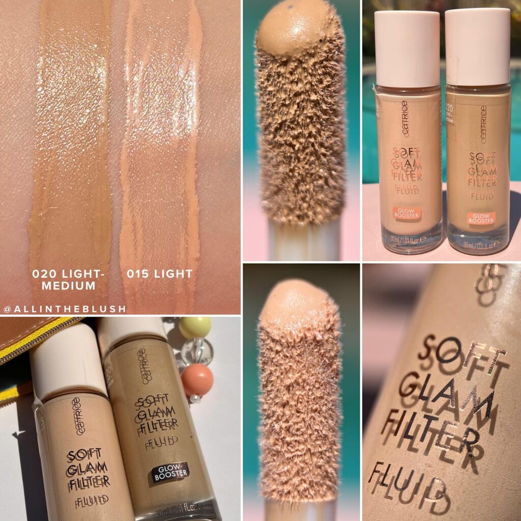 catrice Soft Glam Filter Fluid Glow Boosters Swatches » All In The Blush