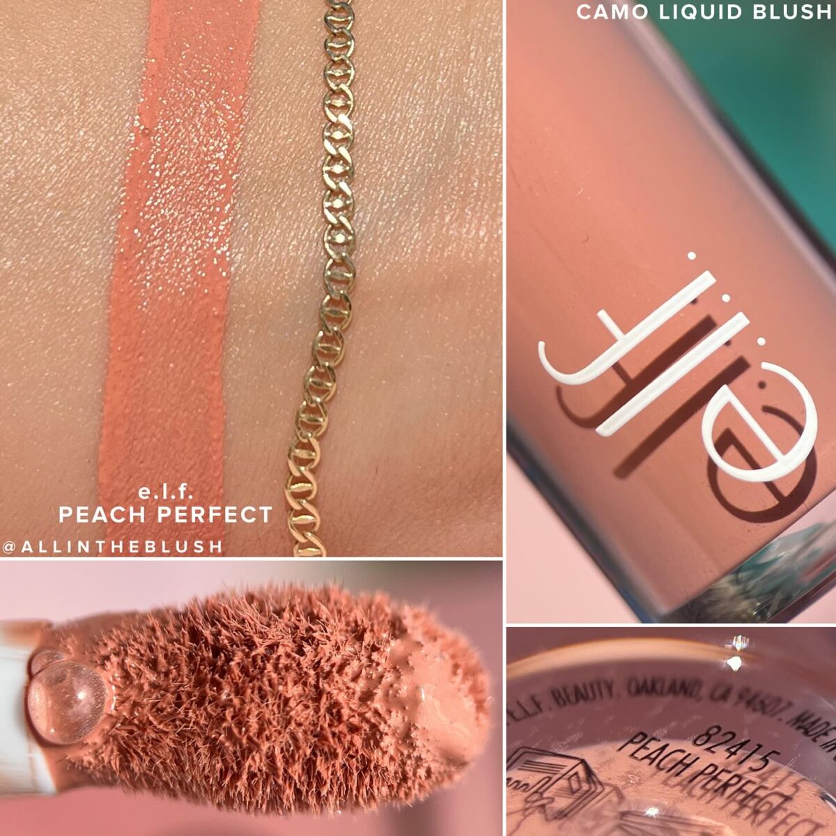 e.l.f. Cosmetics Camo Liquid Blush peach perfect swatches » All In The ...